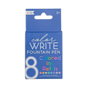 Color Write Fountain Pens Colored Ink Refills - Set of 8 - OOLY