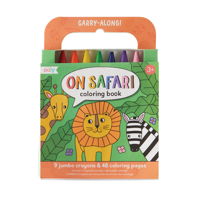 Carry Along Coloring Book and Crayon Set - On Safari - OOLY