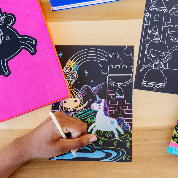 Princess Garden Scratch and Scribble Scratch Art Kit - OOLY