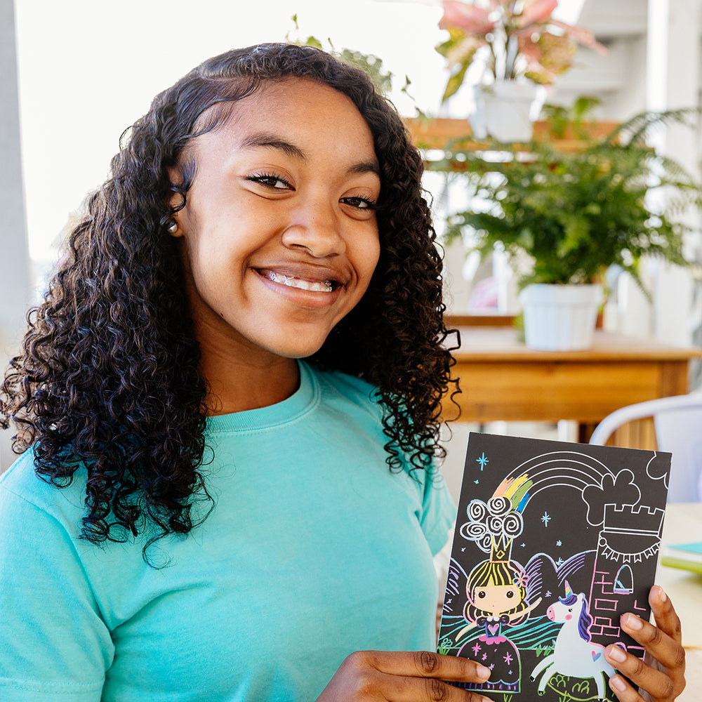 Princess Garden Scratch and Scribble Scratch Art Kit - OOLY