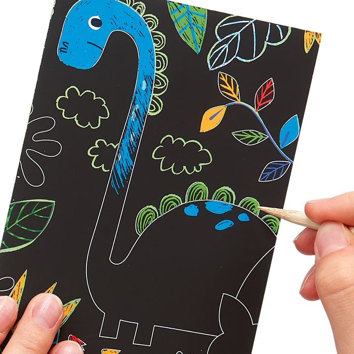 Dinosaur Days Scratch and Scribble Mini Scratch Art Kit - OOLY