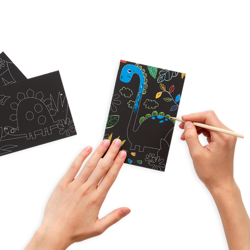 Dinosaur Days Scratch and Scribble Mini Scratch Art Kit - OOLY