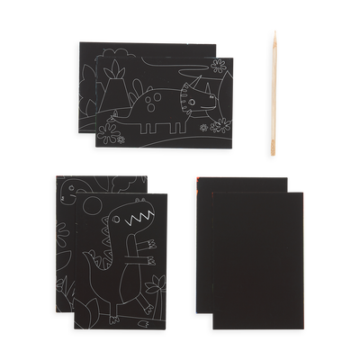 Dinosaur Days Scratch and Scribble Mini Scratch Art Kit - OOLY