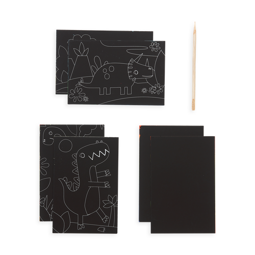 Dinosaur Days Scratch and Scribble Mini Scratch Art Kit - OOLY