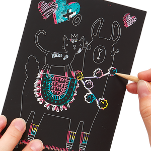 Funtastic Friends Scratch and Scribble Mini Scratch Art Kit - OOLY