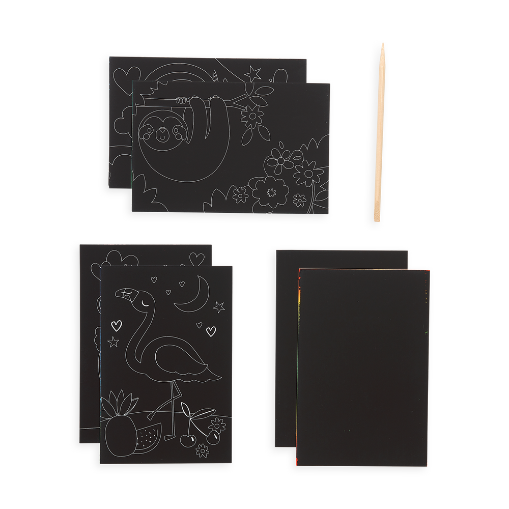 Funtastic Friends Scratch and Scribble Mini Scratch Art Kit - OOLY