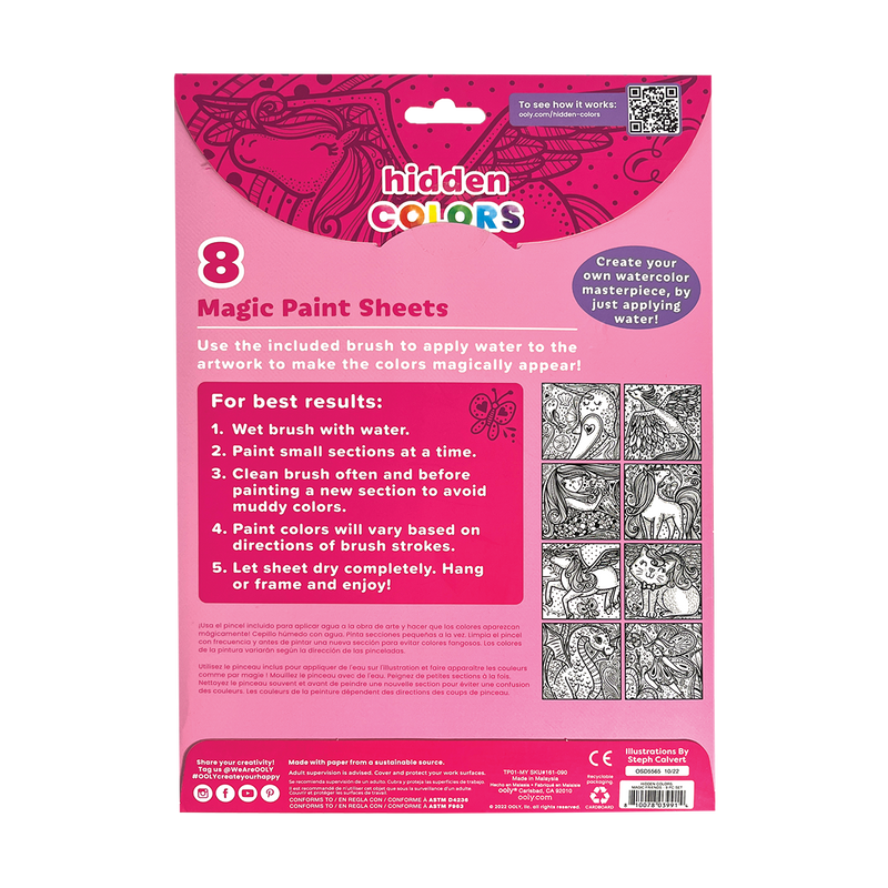 Hidden Colors Magic Paint Sheets - Magic Friends - OOLY