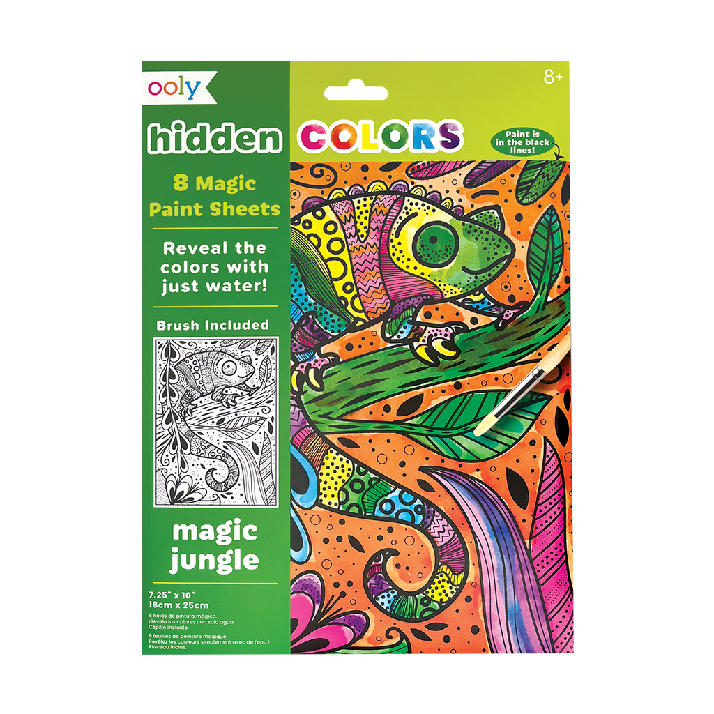 Hidden Colors Magic Paint Sheets - Magic Jungle - OOLY